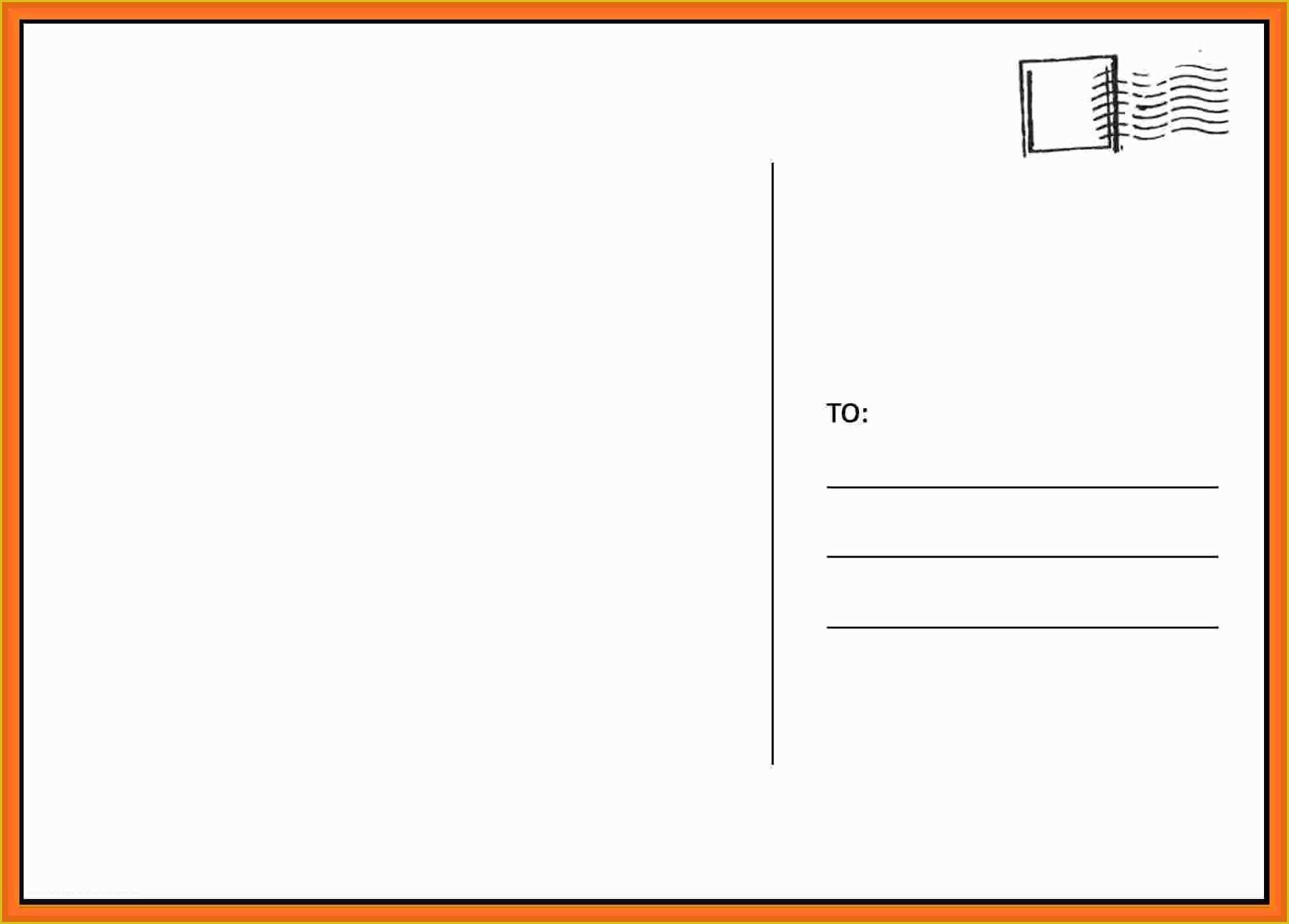 Blank Postcard Template Free Of 18 Postcard Format Samples 