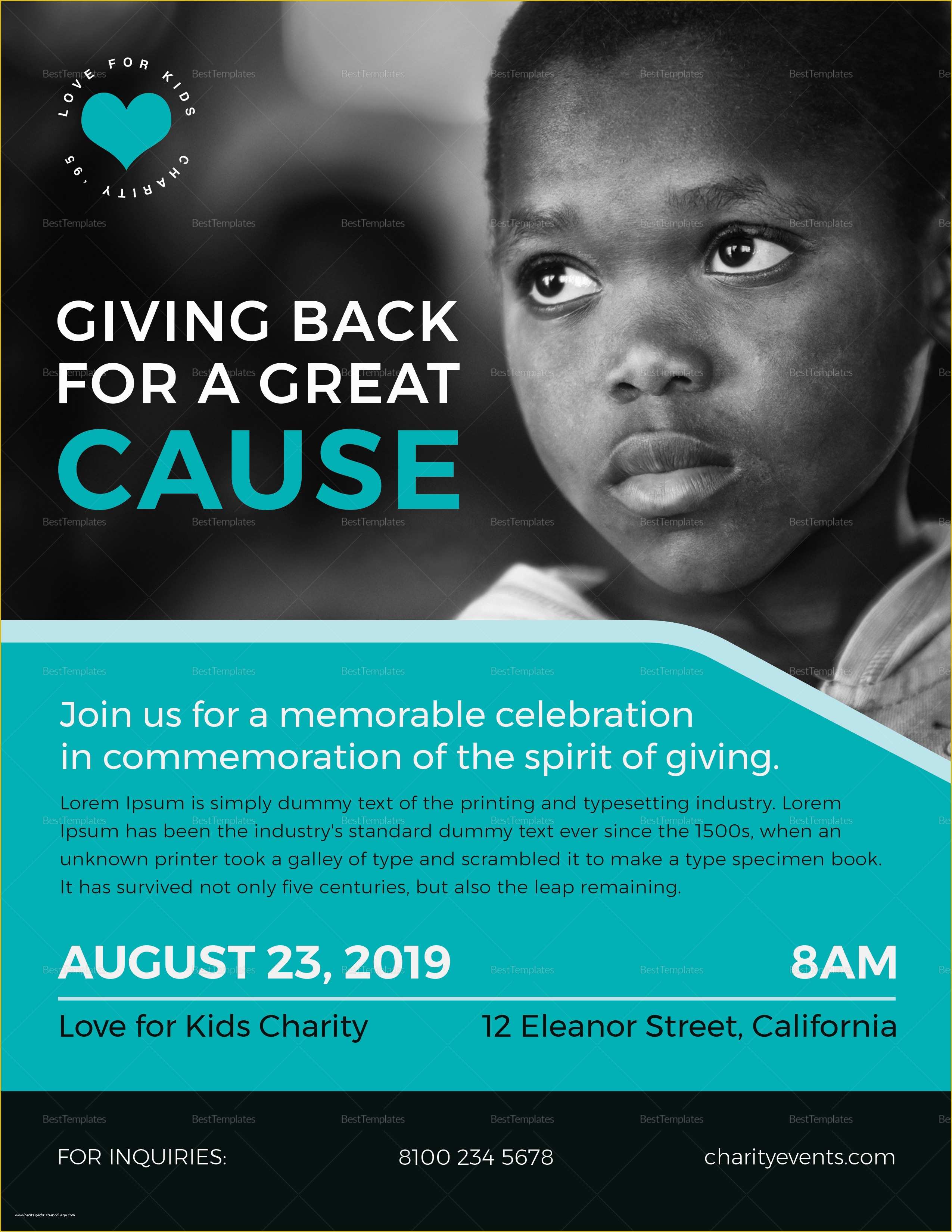 Charity Event Flyer Templates Free Of Charity Event Flyer Design 