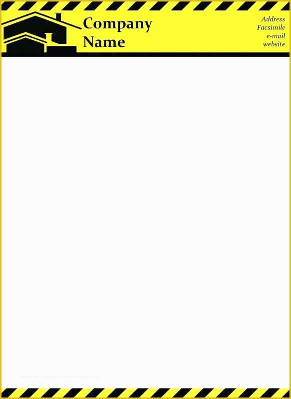 Construction Business Letterhead Templates Construction Company 