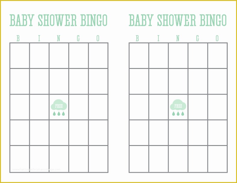 Free Baby Shower Bingo Blank Template Of 8 Best Of Baby Bingo Printable 