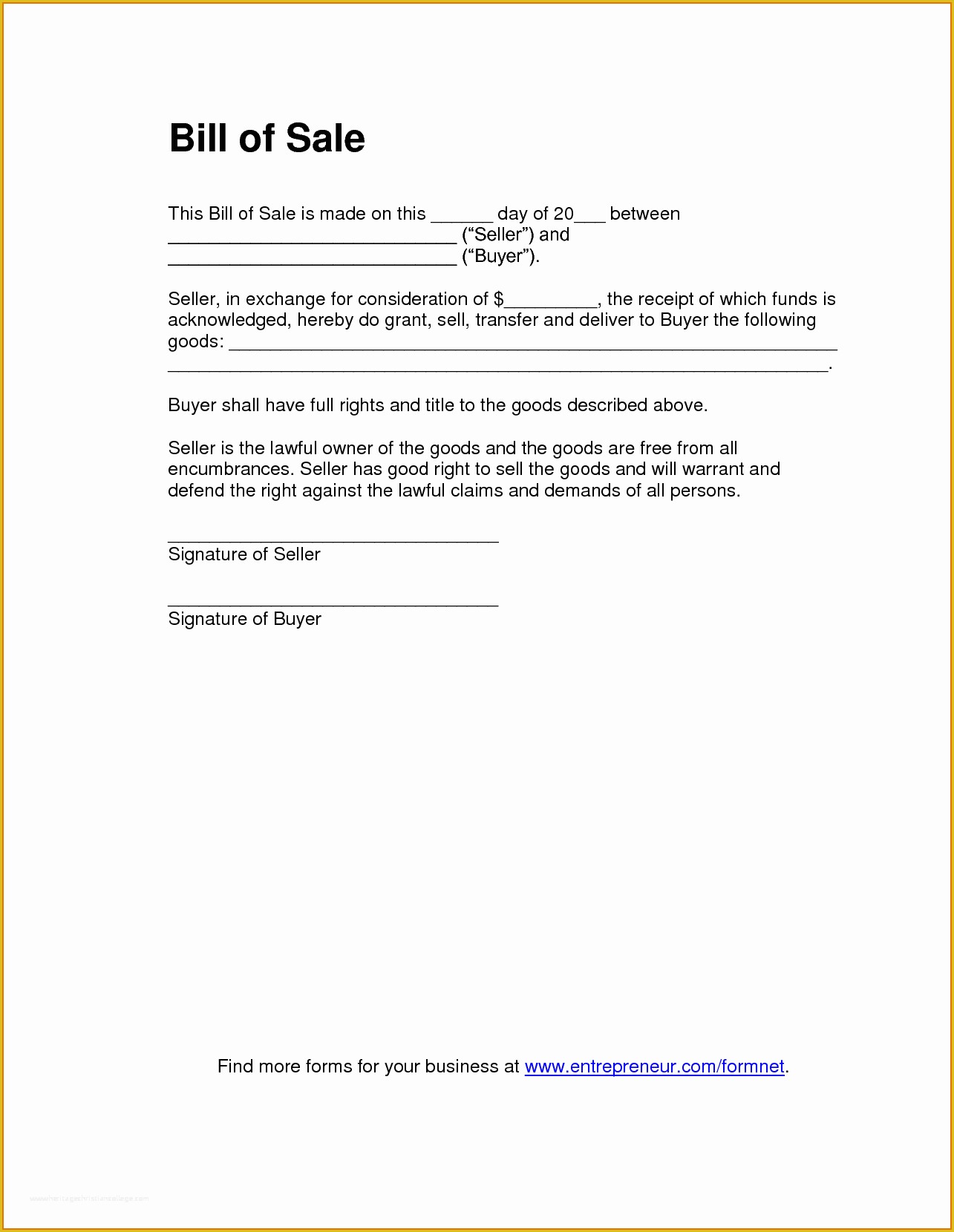 Free Bill Of Sale Template Pdf Of 6 Free Bill Of Sale Templates Excel 