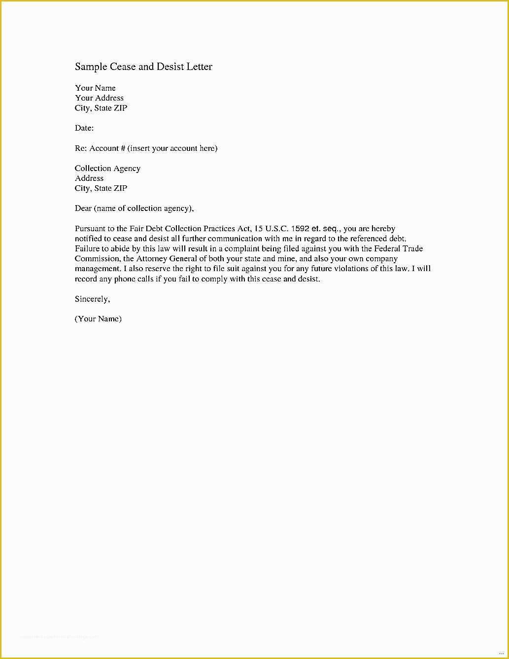 Free Cease And Desist Letter Template For Slander Of Cease And Desist 