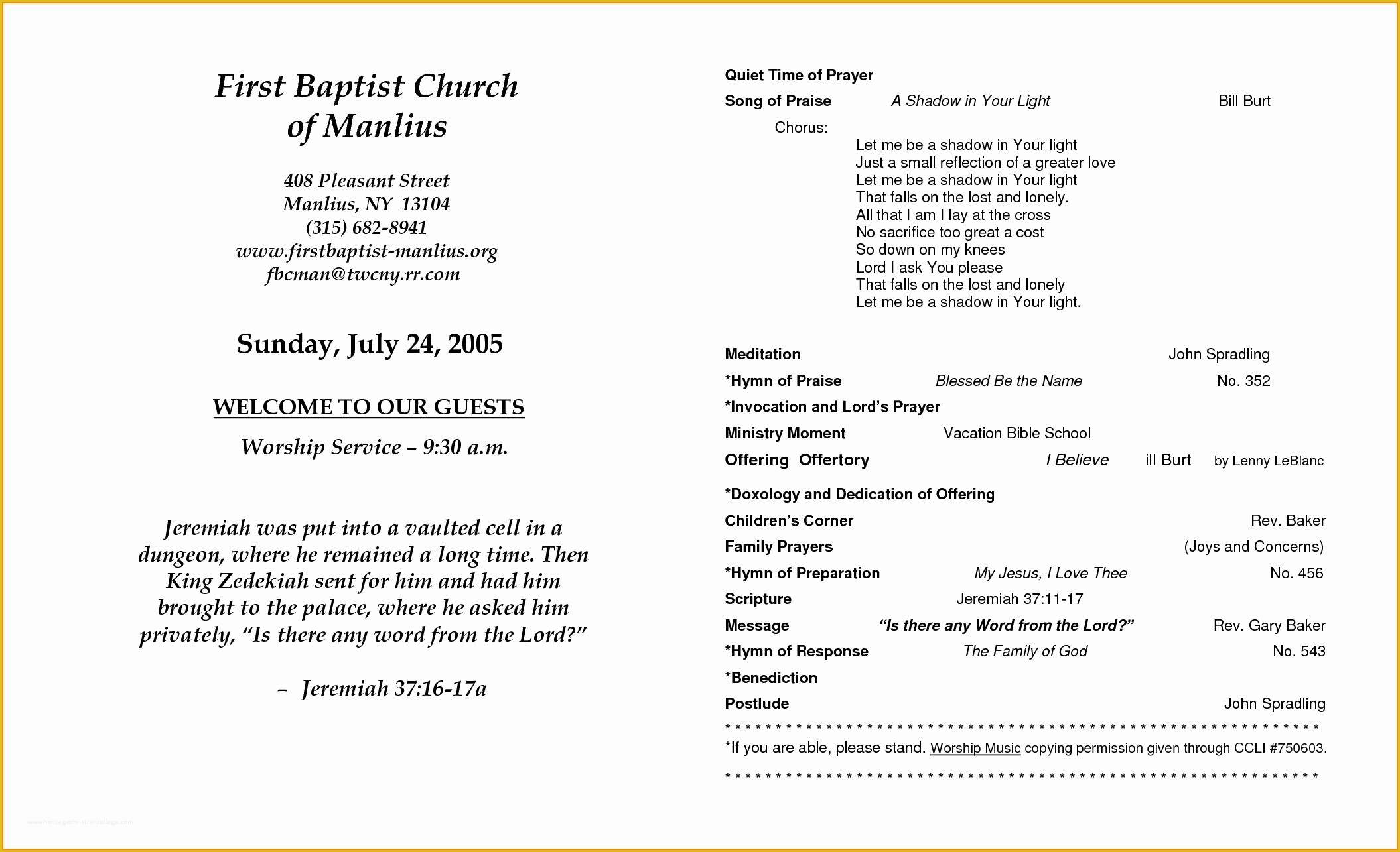 Free Church Program Template Of Blank Program Template 