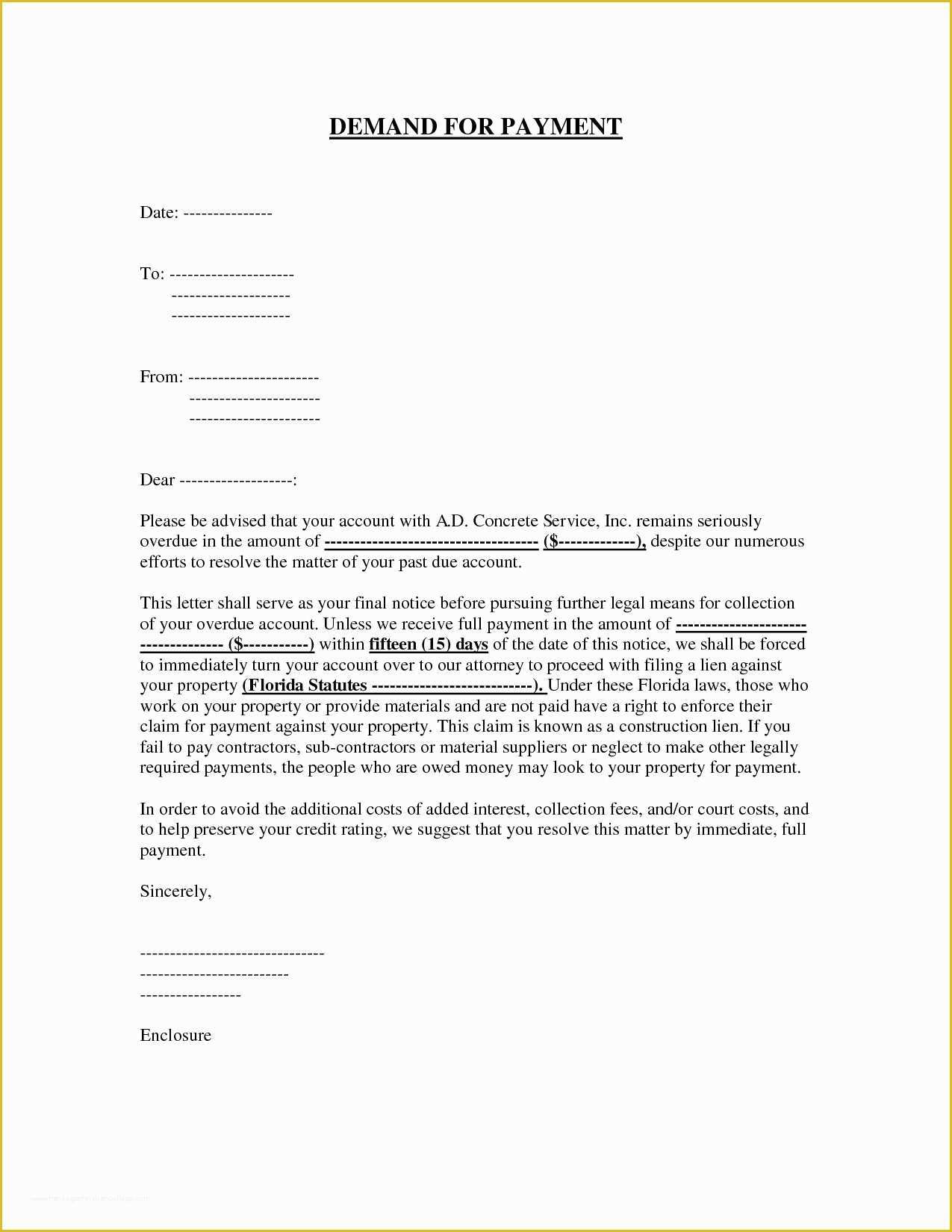 Demand Letter Template Word My XXX Hot Girl