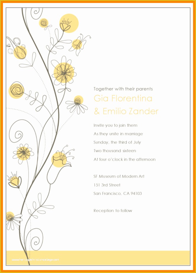 Free Email Wedding Invitation Templates Of Eebcaecfccfe Modern Ideas
