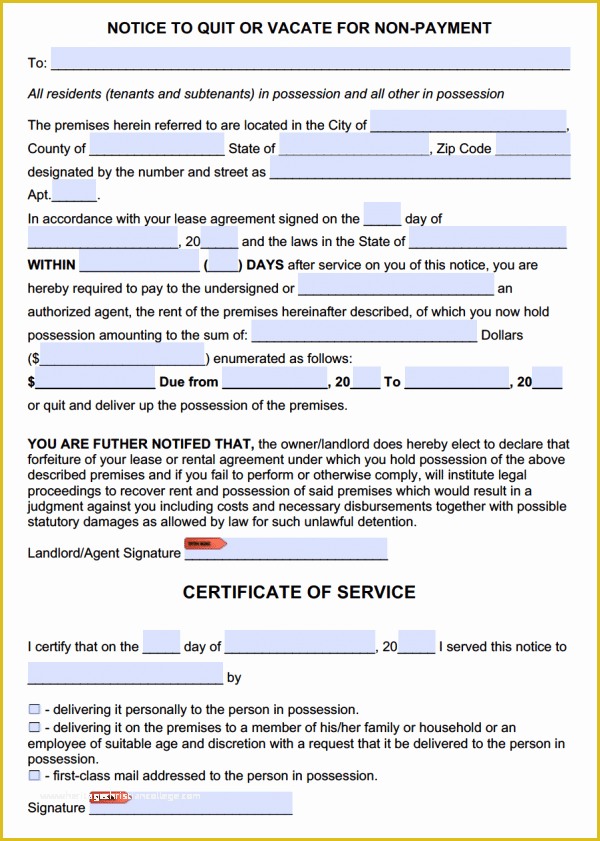 Eviction Notice Template Georgia