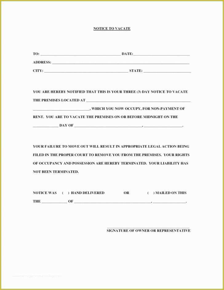 Free Eviction Notice Template Georgia Of Free Printable Eviction 