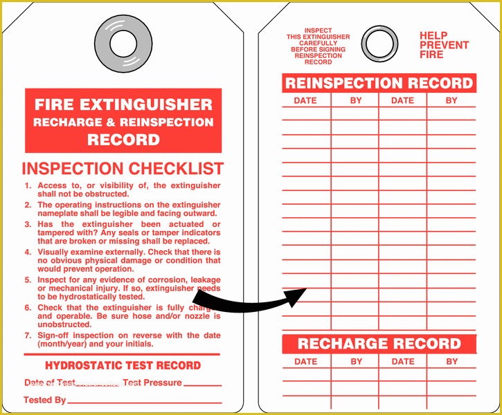 Printable Fire Extinguisher Inspection Tags Template Pdf Printable 