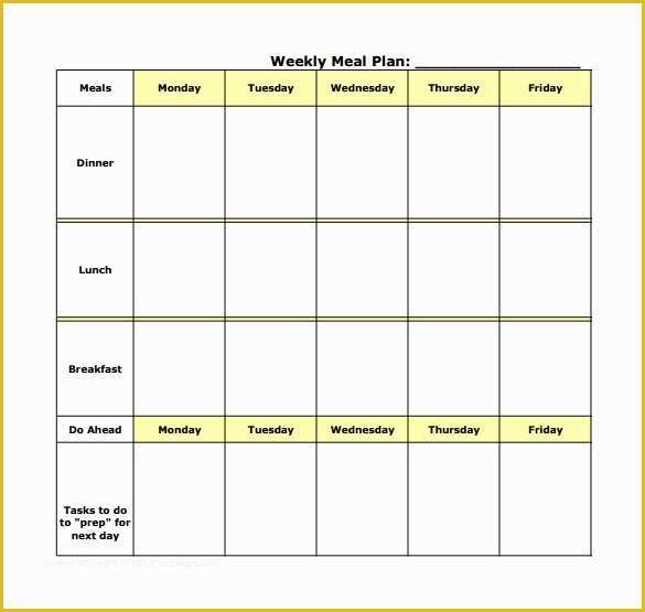 Free Meal Planner Template Of 7 Day Meal Planner Template 