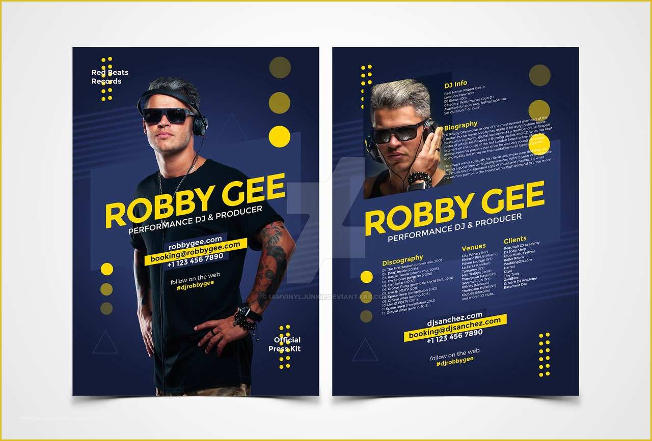 Free Press Kit Template Psd Of Prodj Dj Press Kit Dj Resume Psd 