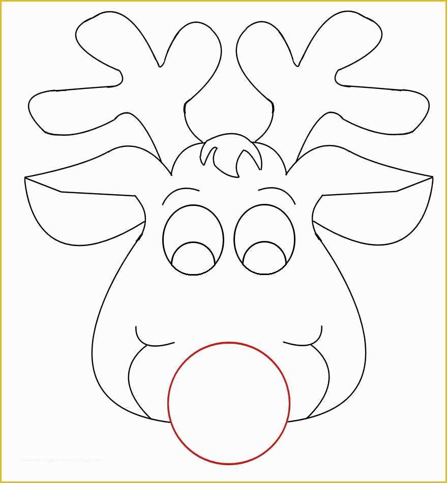 Free Printable Christmas Craft Templates Of Rudolph Reindeer Face Craft 