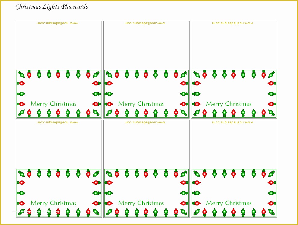 Free Printable Christmas Table Place Cards Template Of 9 Best Of 