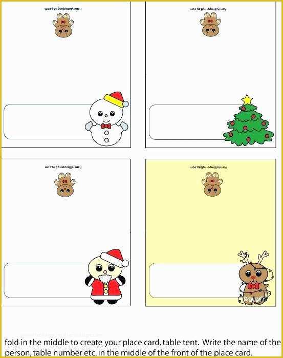 Free Printable Christmas Table Place Cards Template Of Christmas Table 