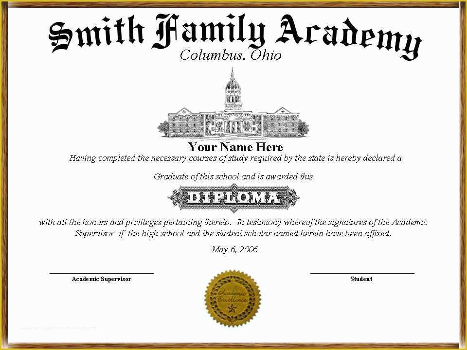Free Printable High School Diploma Templates Of Home School Diplomas Heritagechristiancollege