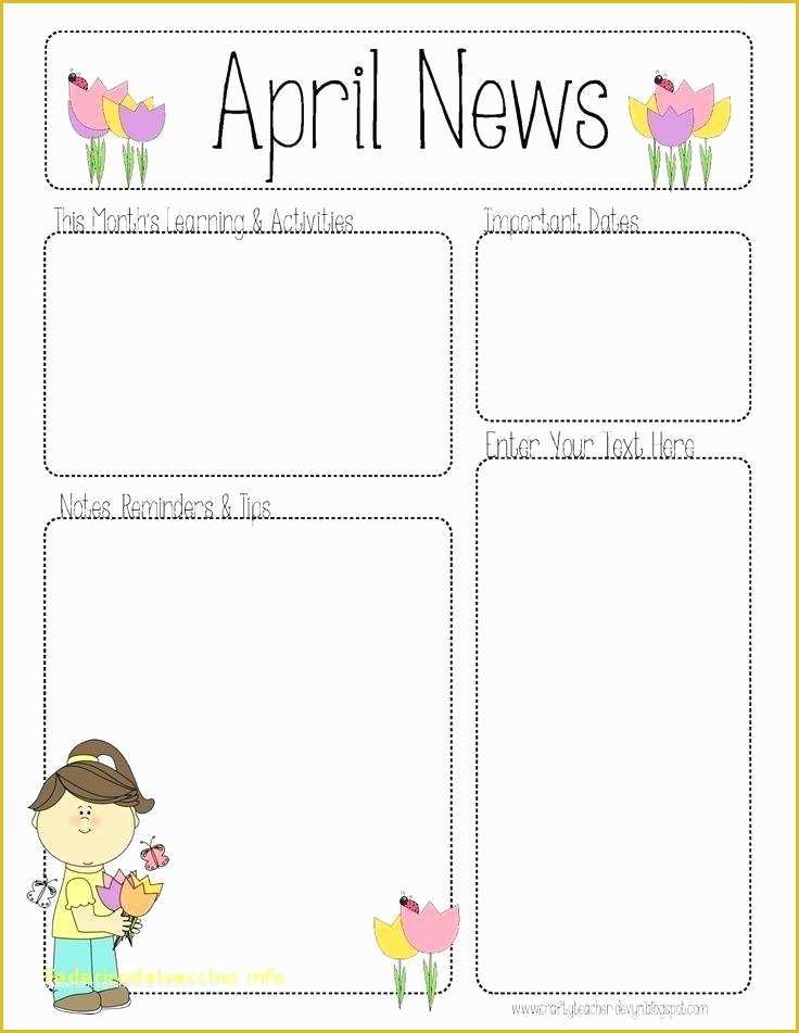 Free Teacher Newsletter Templates Word Of Weekly Classroom Newsletter 
