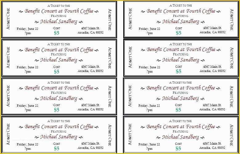 Avery Ticket Templates 8 Per Page Printable Templates