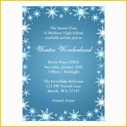 Downloadable Free Winter Wonderland Invitations Templates