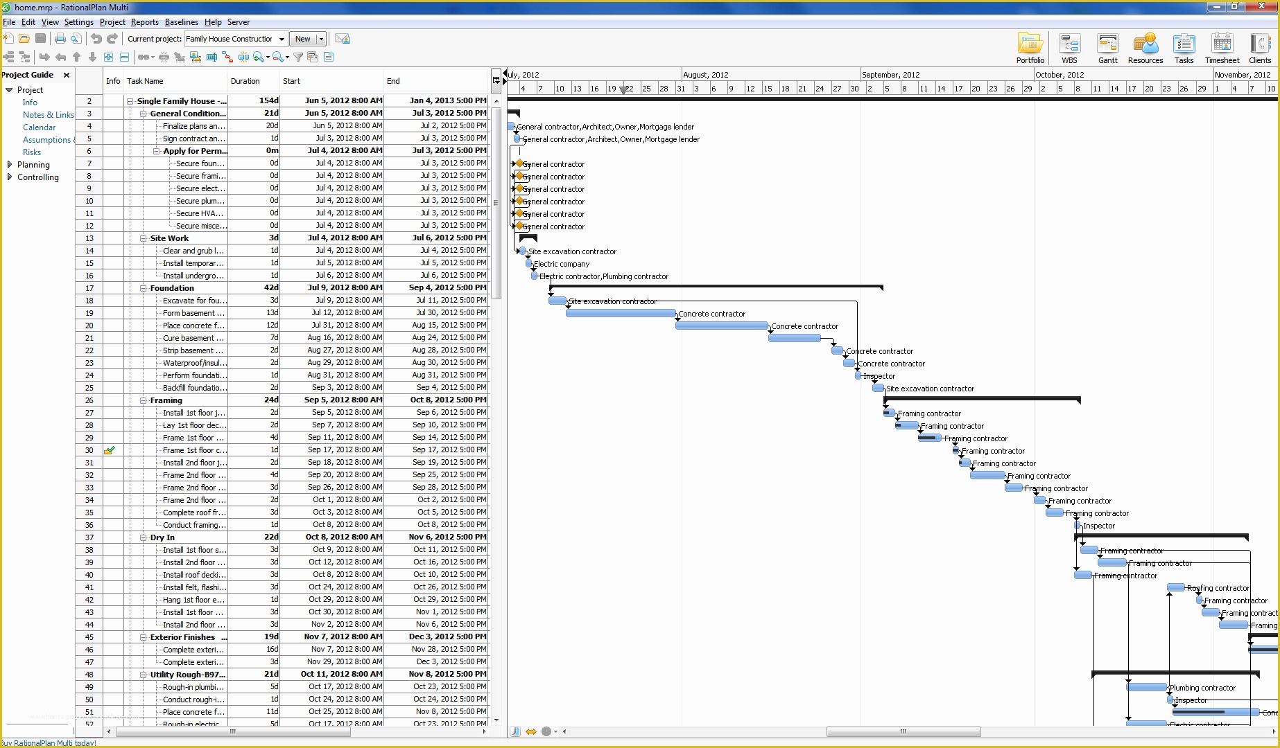 Microsoft Project Construction Templates Prntbl