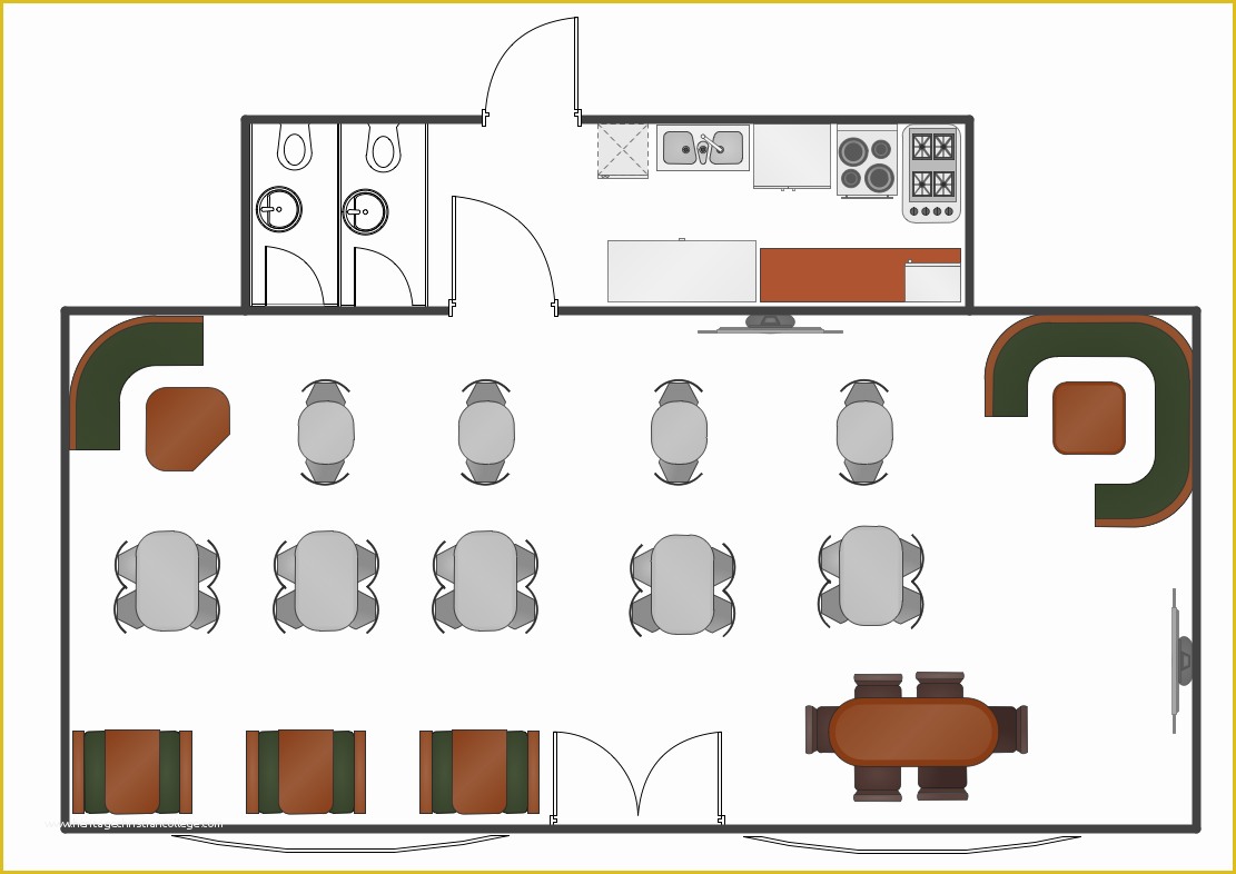Restaurant Floor Plan Template Free Of Caf Floor Plan Example 