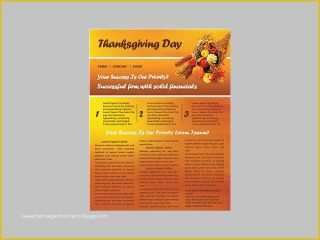 Thanksgiving Newsletter Template Free Of 33 Free Newsletter Templates ...