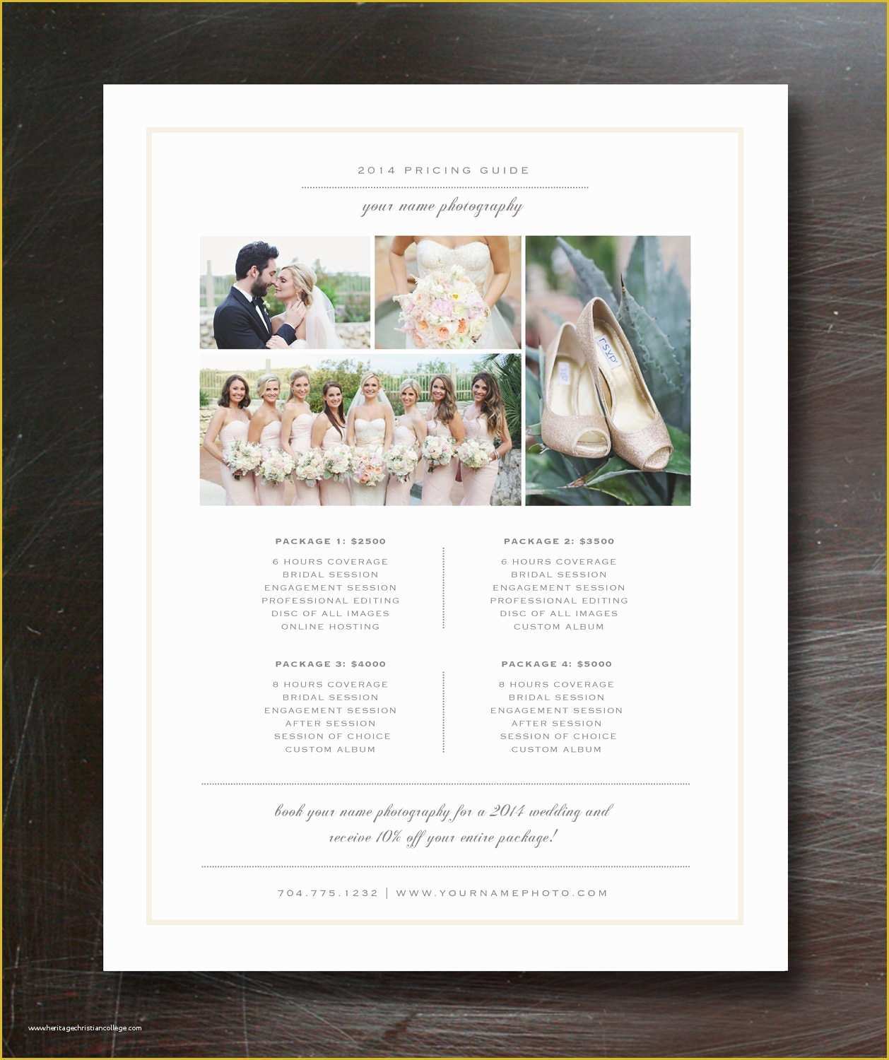 Wedding Photography Price List Template Free Of Graphy Price List 