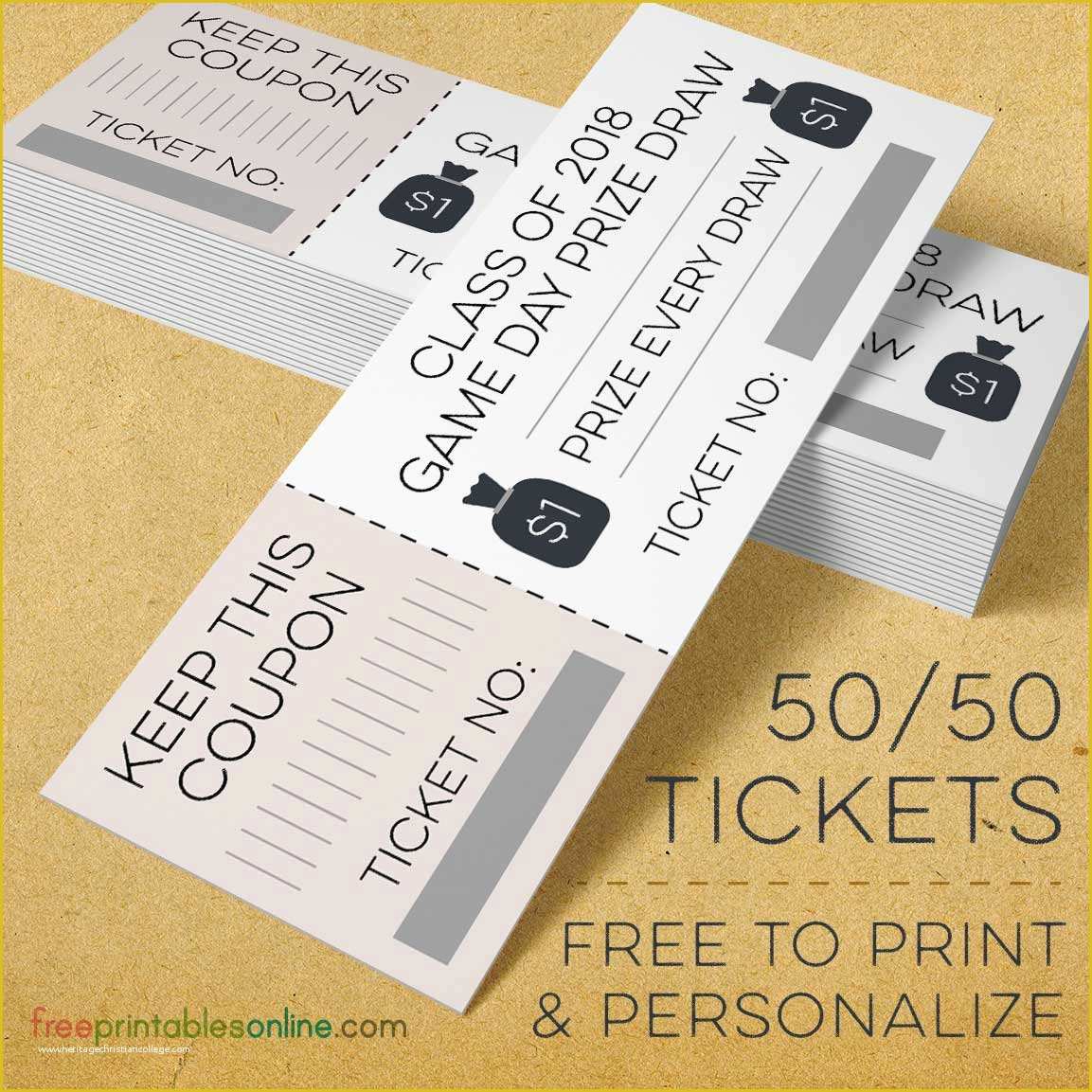 50 50 Raffle Ticket Template Free Of Moneybags 50 50 Raffle Tickets 