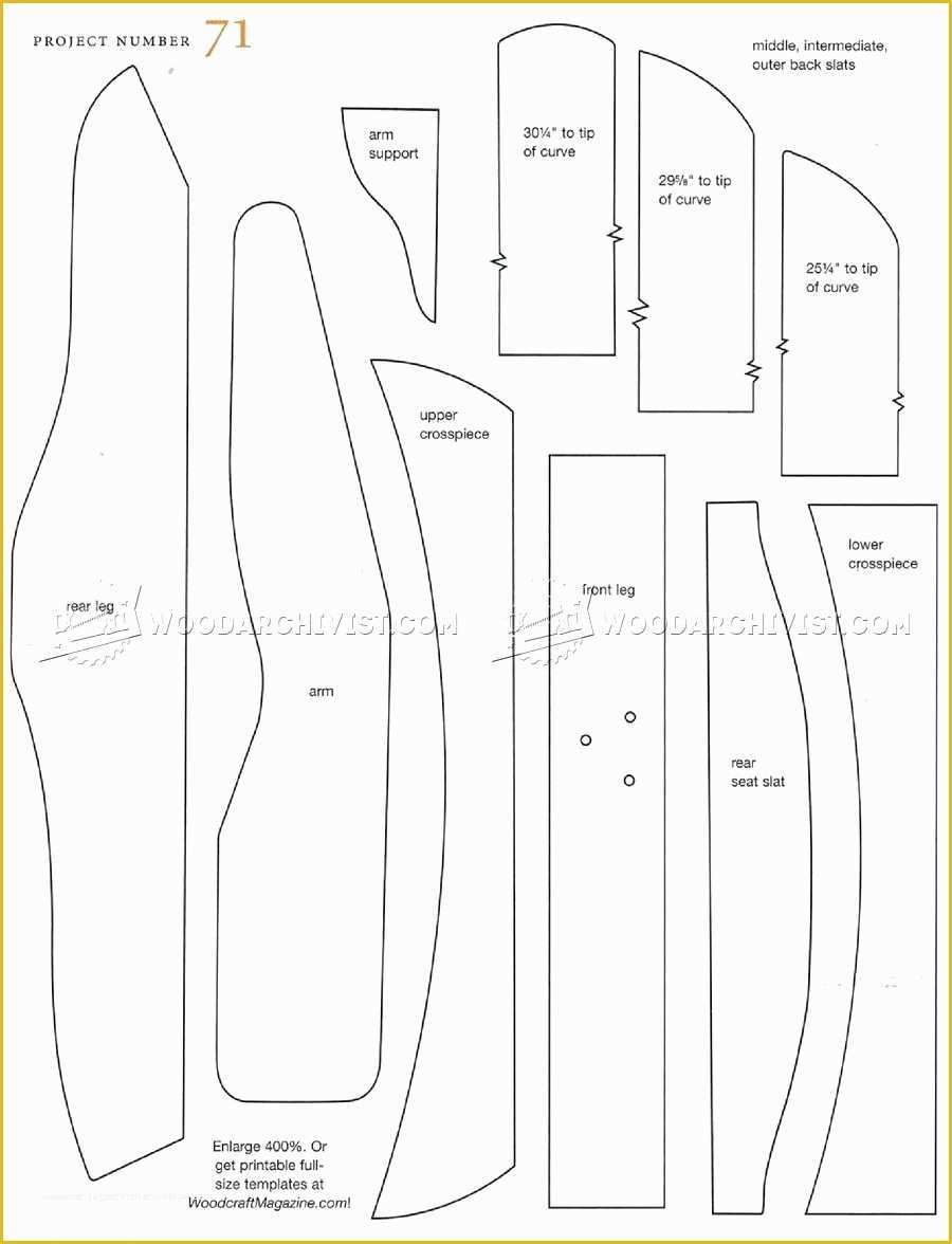 Adirondack Chair Template Free Of Tall Adirondack Chair Plans Unowinc 