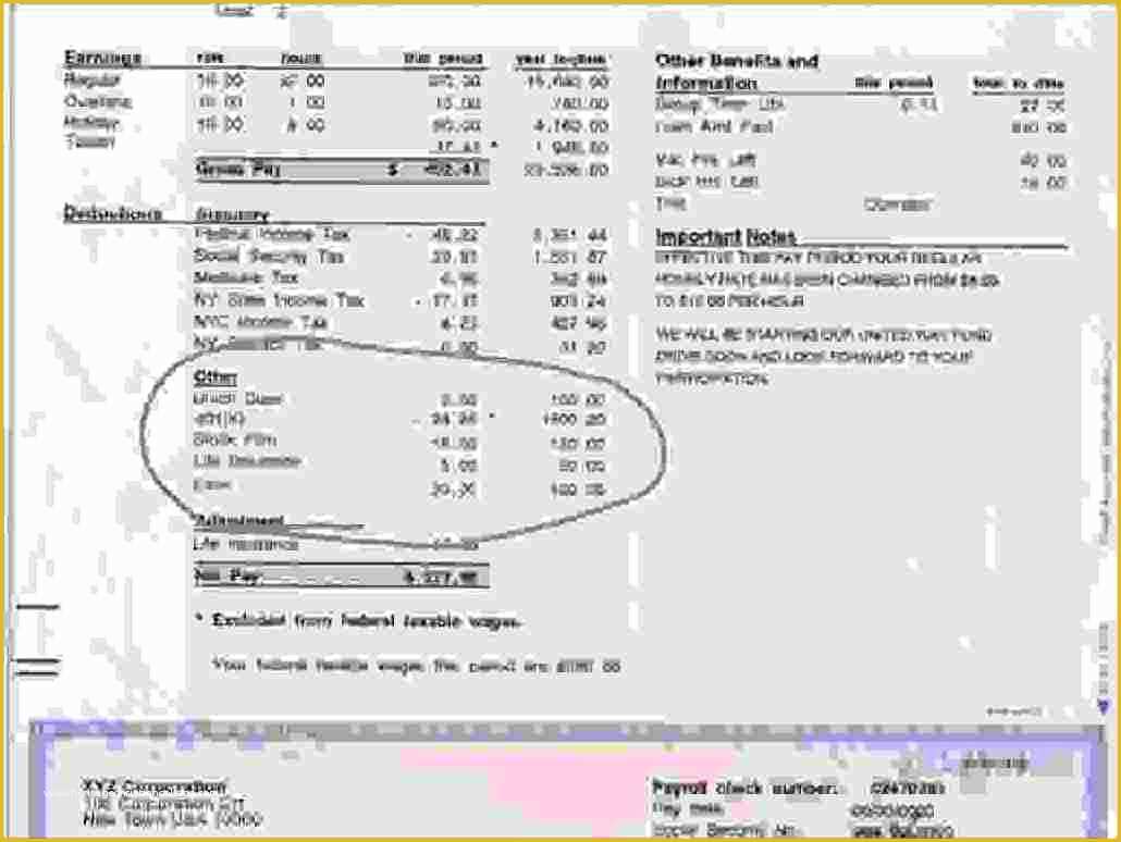 Adp Paycheck Stub Template Free Of 9 Adp Pay Stub Template Free Nude 