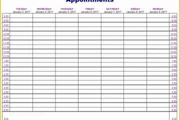 35 Appointment Book Template Free Printable | Heritagechristiancollege