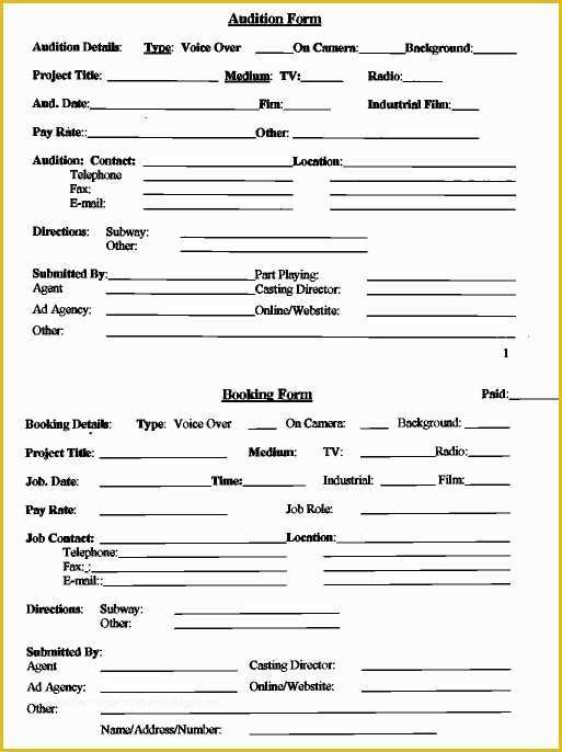 Artist Booking Form Template Free Of 9 Sample Band Contract Templates 