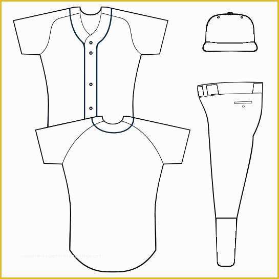 Blank Baseball Uniform Template
