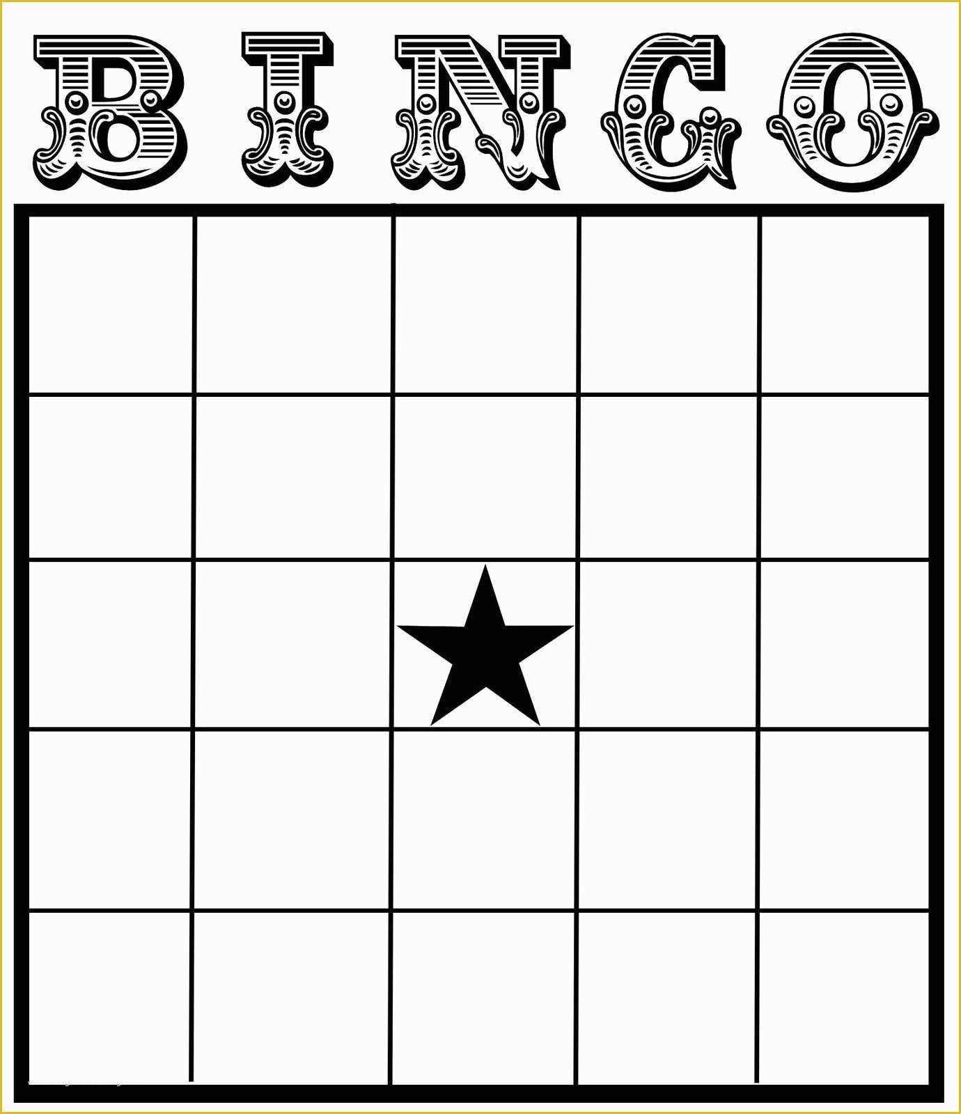 Bingo Card Template Free Of Christine Zani Bingo Card Printables To 