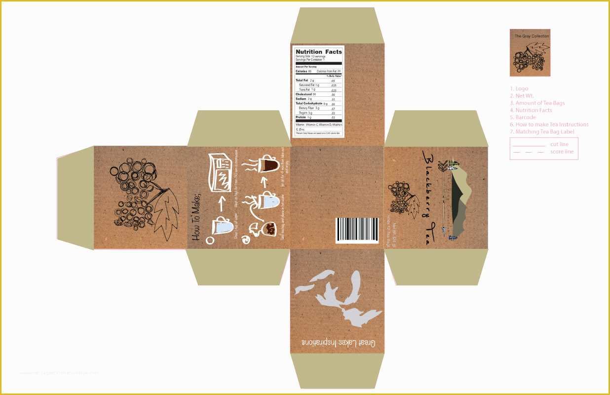 Box Design Templates Free Of Tea Box Designs Ellis Joy Gray 