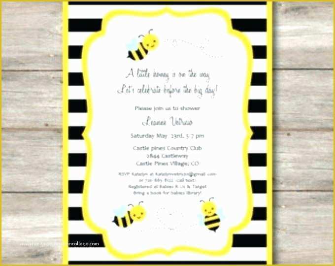  Bumble Bee Invitation Template Free Of Invitation Card For Christening 