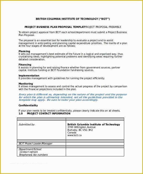 Business Proposal Template Doc Free Download Of Business Proposal