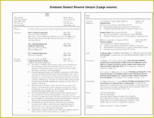 Cascade Resume Template Free Download Of Two Page Resume Template ...