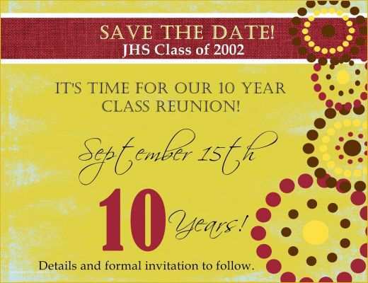 Class Reunion Invitation Templates Free Of Custom Class Reunion Save ...