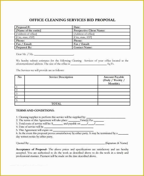 Cleaning Service Proposal Template Free Of Service Proposal Template 14 