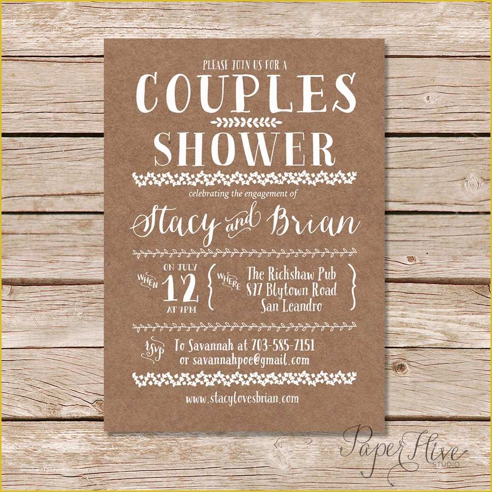 Couples Shower Invitations Couples Wedding Shower Invitations Templates 