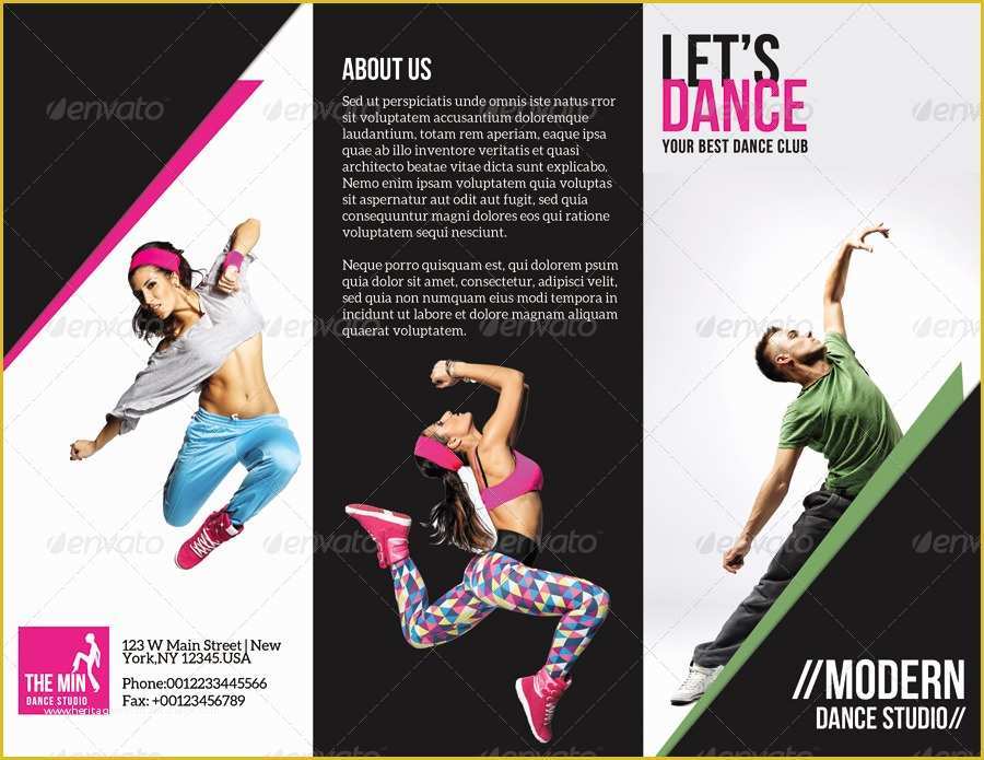 Dance Brochure Templates Free Download Of Trifold Brochure Dance Studio 