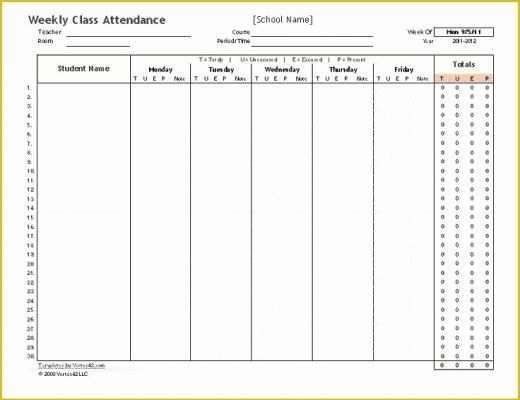 Employee attendance Tracker Template Free Of Free Printable Employee ...