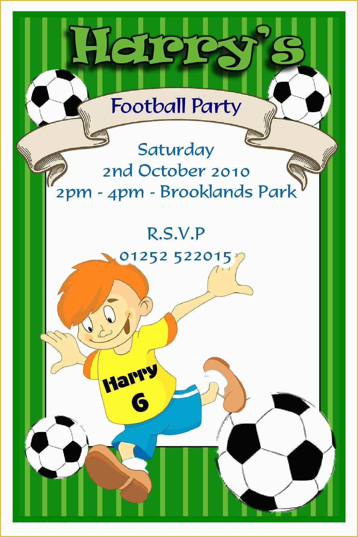 Football Birthday Party Invitation Templates Free Of How To Design A 