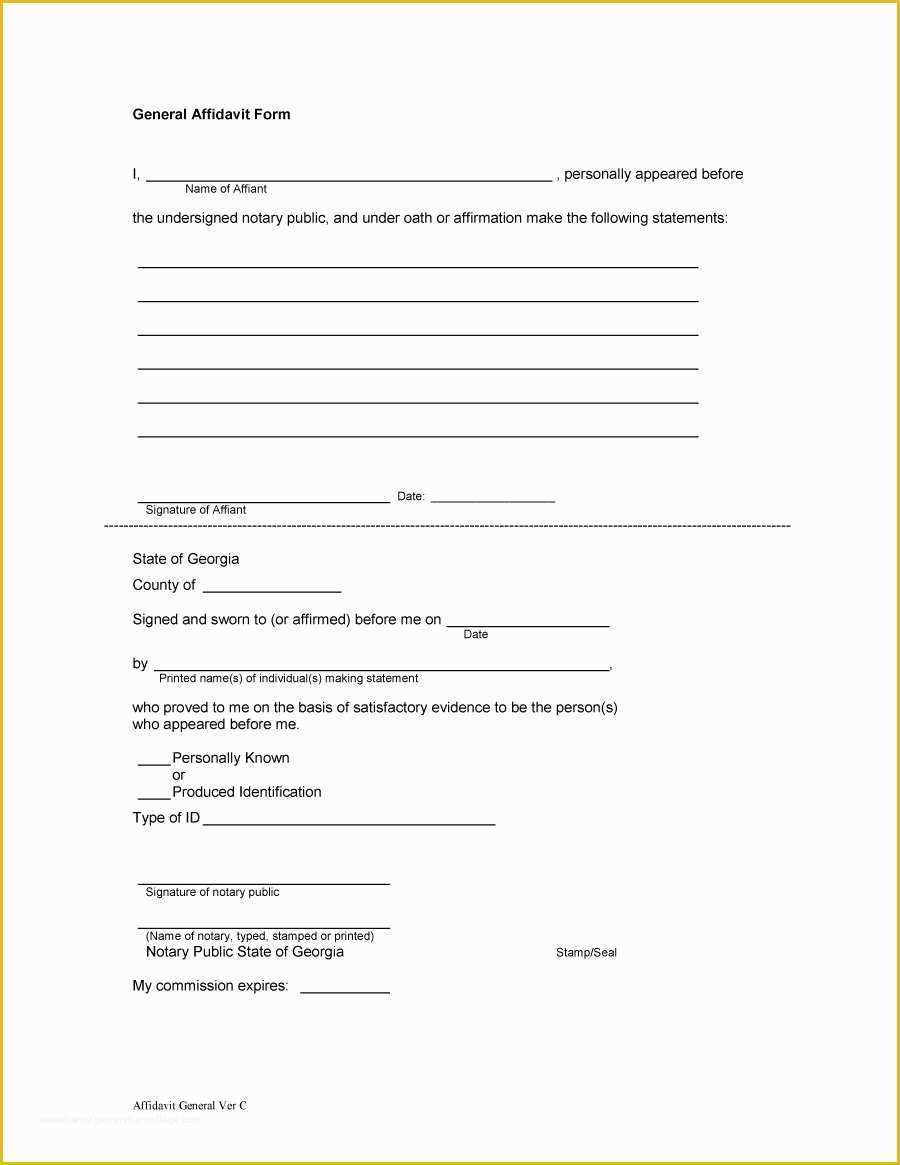Free Affidavit Template Of 48 Sample Affidavit Forms Templates 