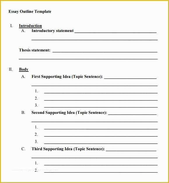 Free Apa Template For Word 2016 Of 9 Outline Templates Word Excel Pdf 