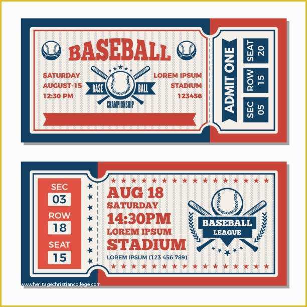 Blank Baseball Ticket Template Free