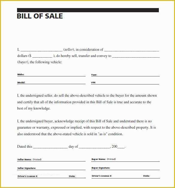 Free Printable Vehicle Bill Of Sale Template With Notary Jesmouse