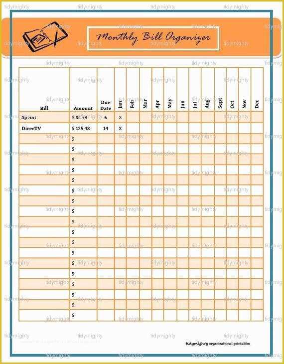 Free Printable Monthly Bill Organizer Funtastic Life Bill Vrogue