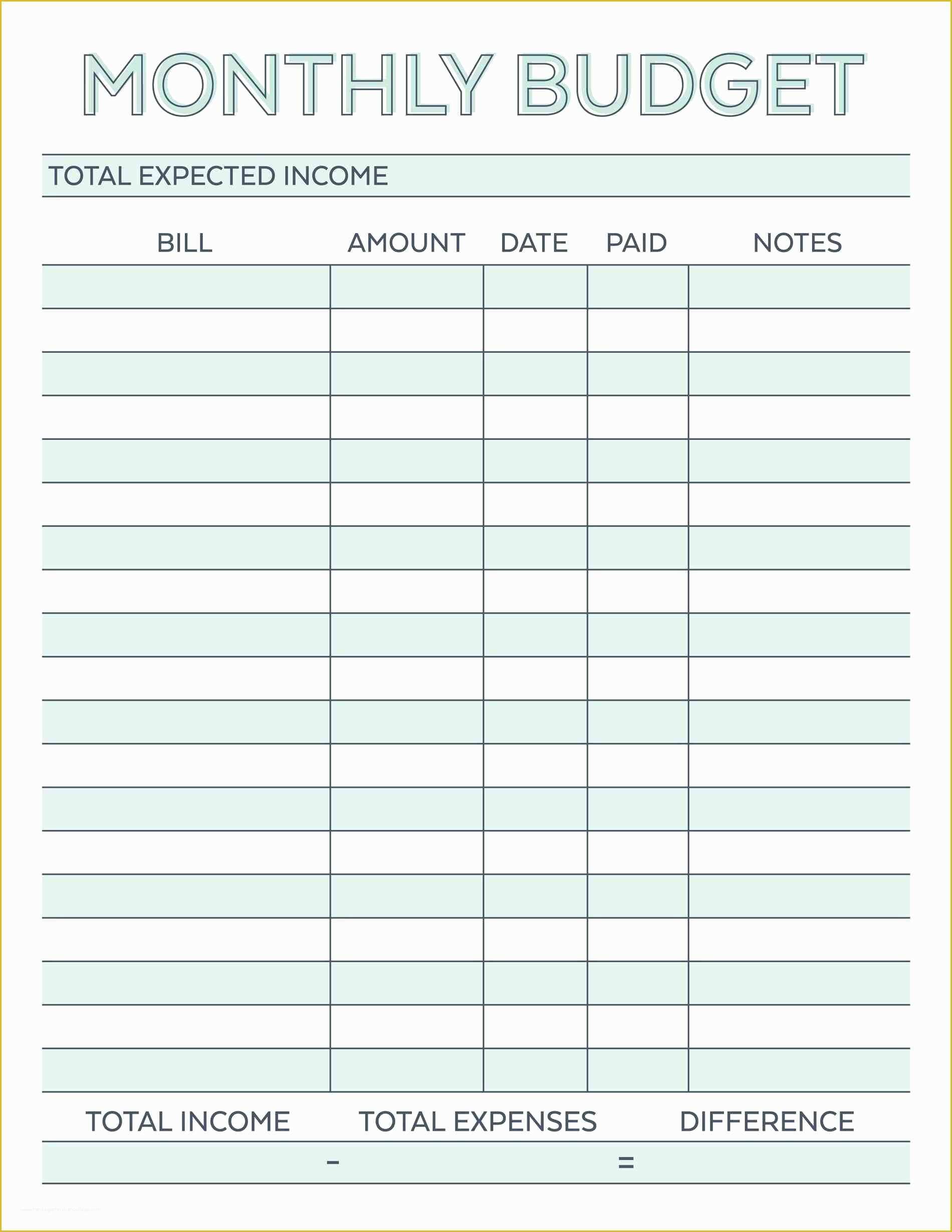 Free Bill Planner Template Of Monthly Bills Template 