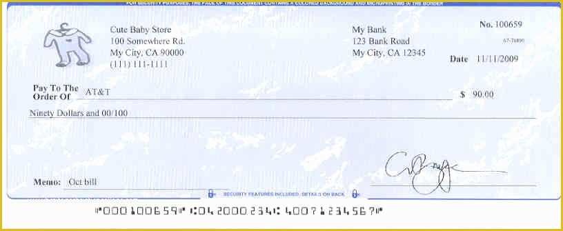 Free Blank Business Check Template Of Bank America Check Template 
