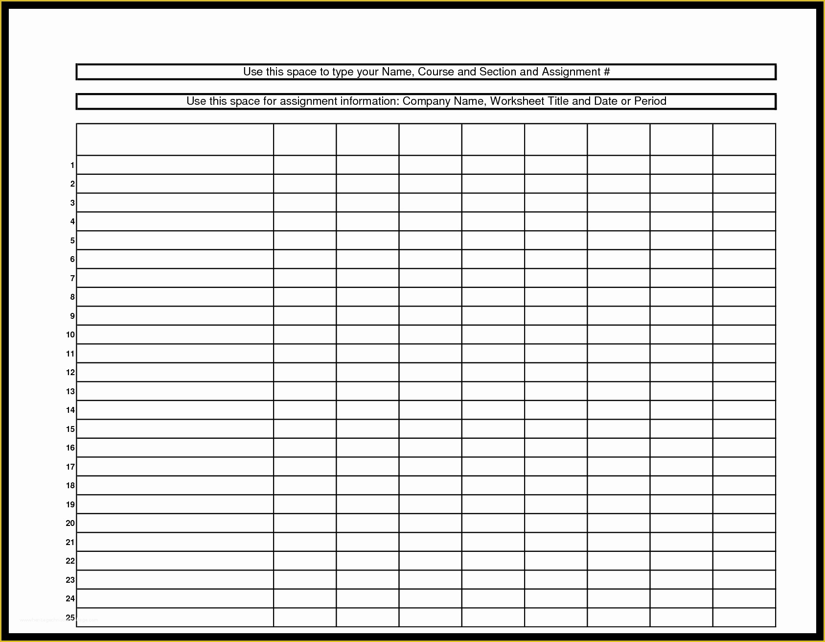 Printable 5 Column Chart Template Printable Word Searches